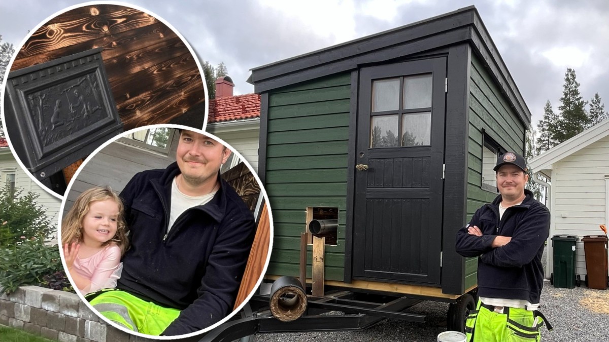 Robin har byggt ett eget hus på hjul – till älgjakten