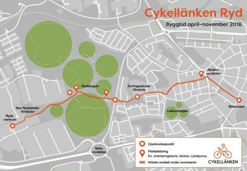 KARTA: Här dras nya cykellänken