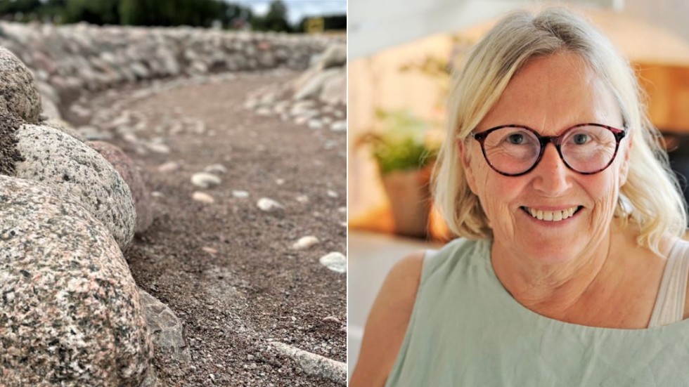 400 ton sten smyckar badet i Storvreta