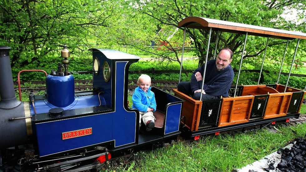 Litet tåg med stor dragkraft