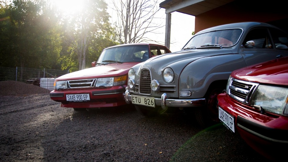 Mr Saab har bara ögon för ett bilmärke – äger sju Saabar från olika ...