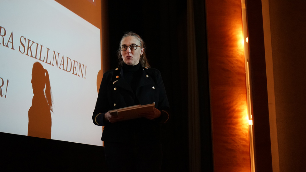 Nina Rung höll föreläsning om våld i Rimforsa