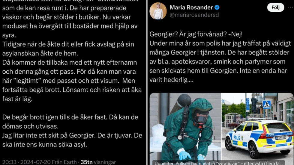 SD-polisens etnicitetsinlägg efter rånvågen: "Är tjuvar"