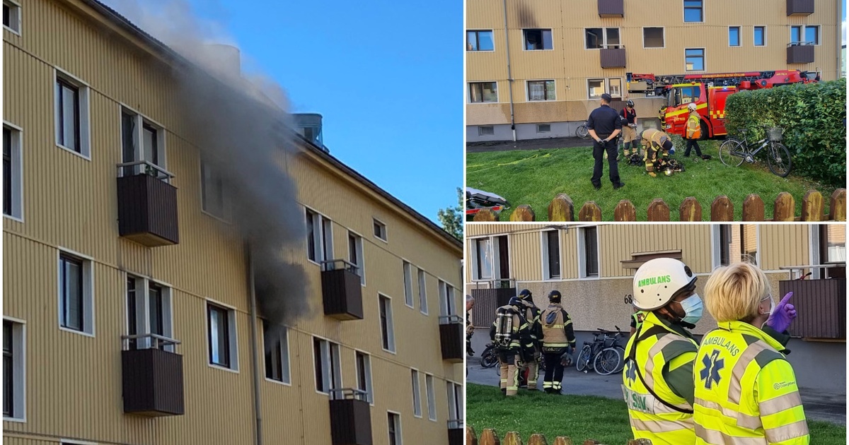 Efter Lägenhetsbranden I Haga Polisen Spärrade Av För Att Utreda Orsaken