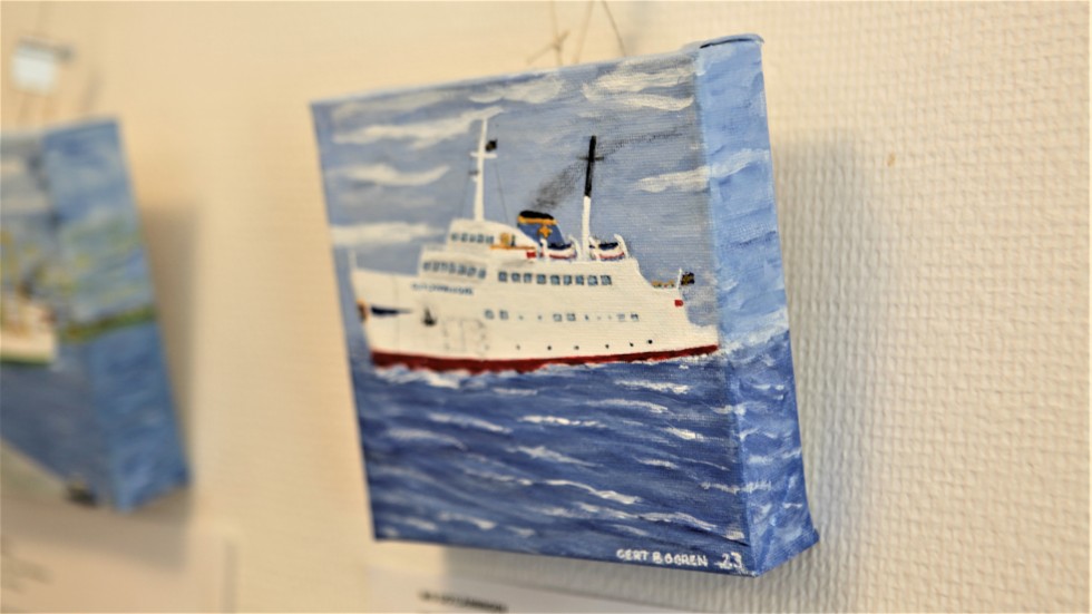 Han har målat Gotlands klassiska färjor och fartyg