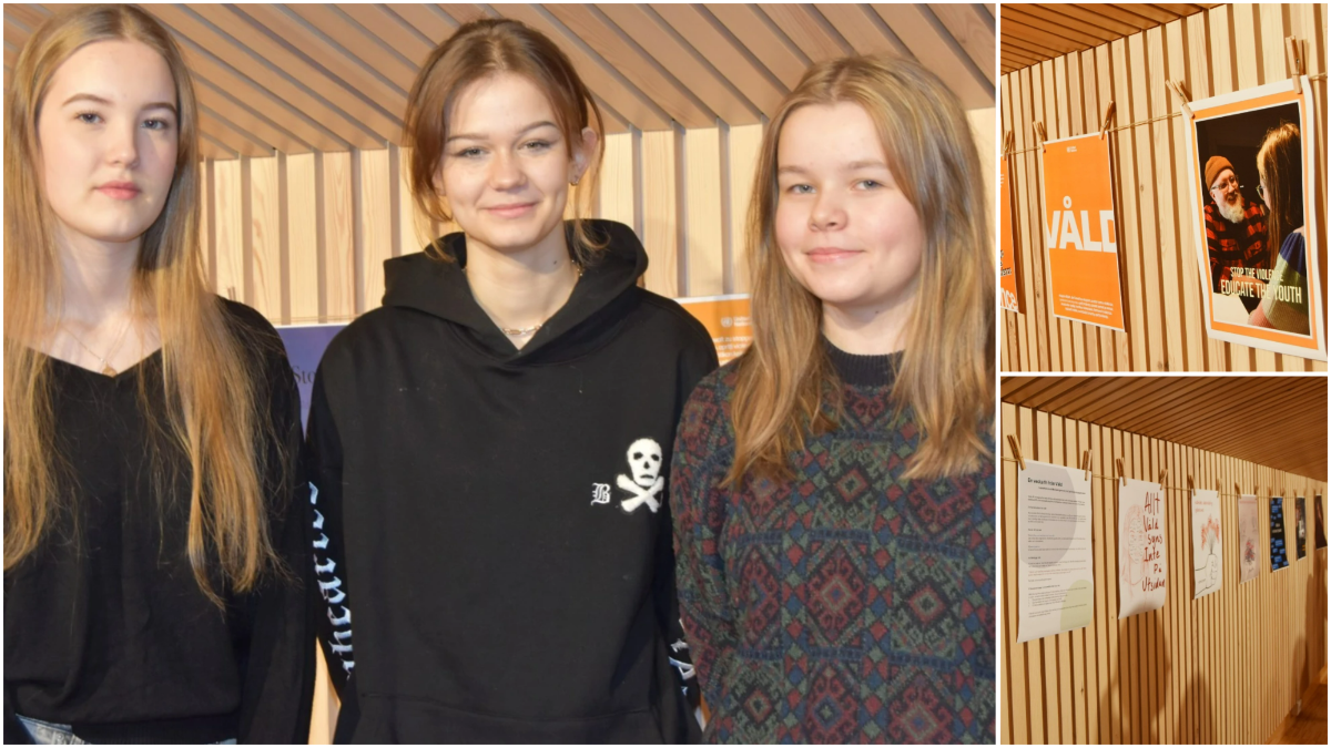 Elevernas affischer belyser olika sorters våld: ”Känns bra att vi får ...