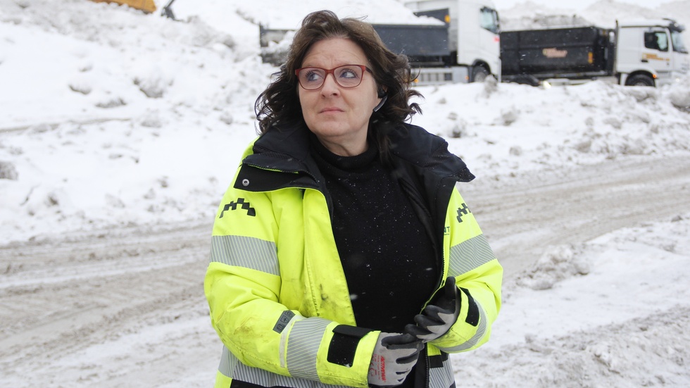 Här tornar berget upp sig – men stora snötippen räcker inte till