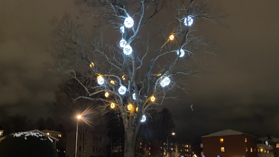 En ljus idé: "lys-ask" intill korsningen