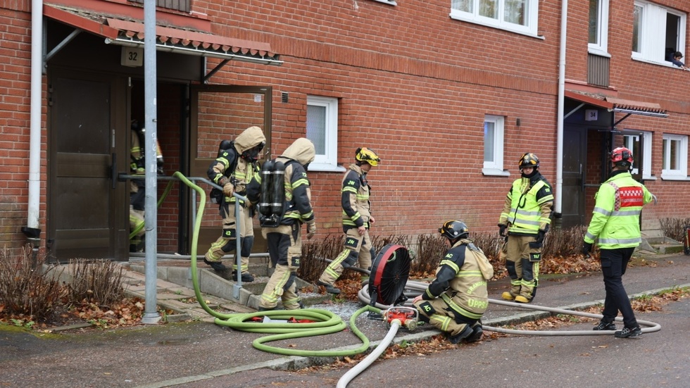 Förråd brann i Uppsala – räddningstjänsten ryckte ut