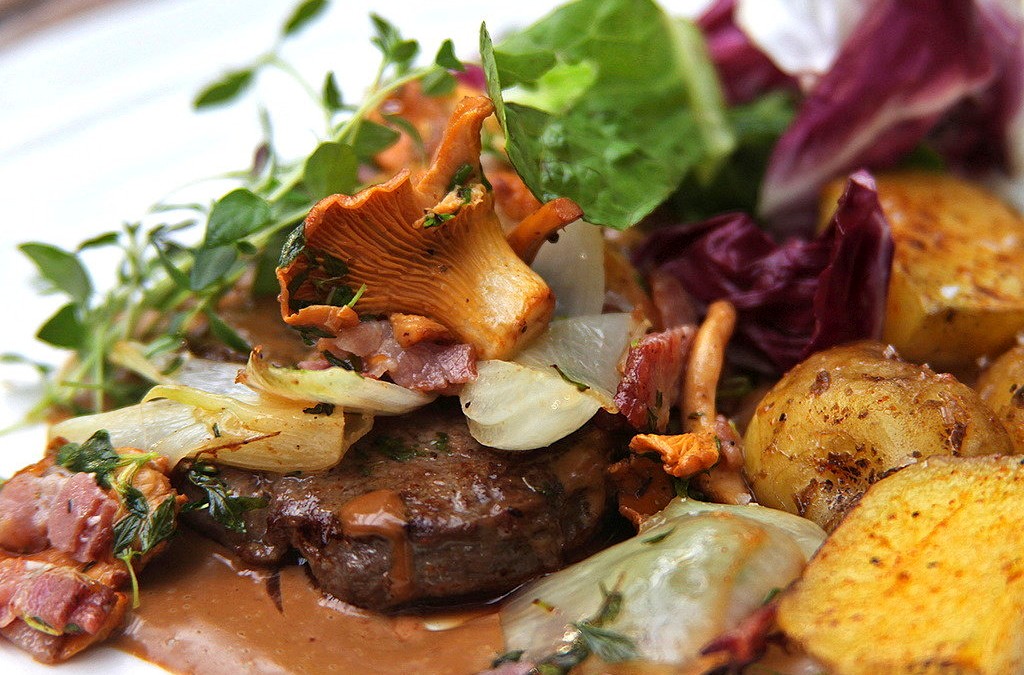 Biffstek med gräddsås