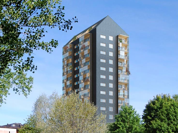 Här byggs Uppsalas högsta bostadshus