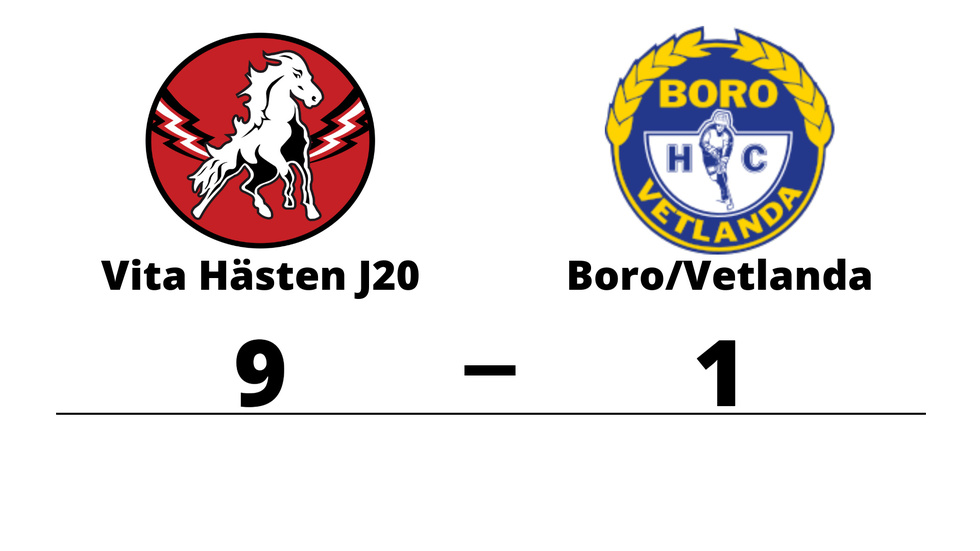 Storseger för Vita Hästen J20 hemma mot Boro/Vetlanda
