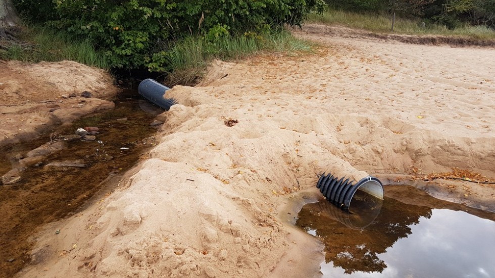 INSÄNDARE: Röret vid Rödbäcken är ett magplask