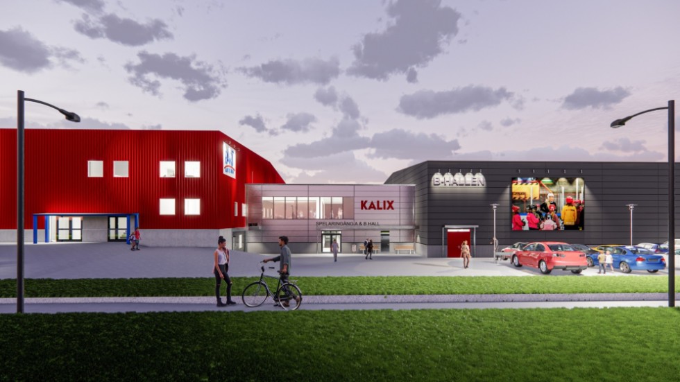 Förslaget – ny ishall: √ B-hall √ Gym √ Löparbanor √ Café √ Se ...