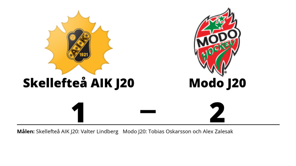 Modo J20 vann på bortaplan mot Skellefteå AIK J20