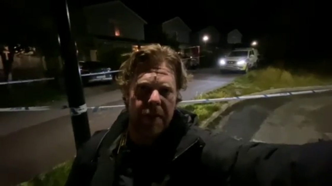 TV: "Polisen jagar en gärningsman" – reportern på plats i Enköping