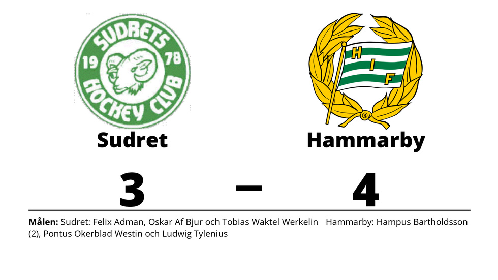 Förlust för Sudret mot Hammarby trots comeback