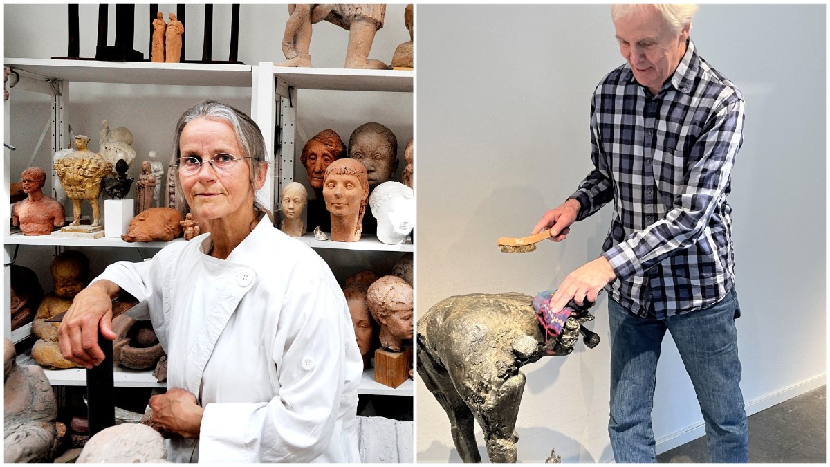 Skulptörparet har stött och blött varandra i 47 år • "Man blir väldigt ...