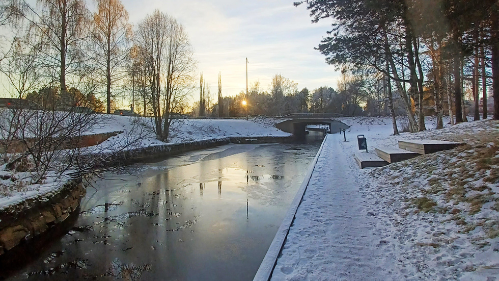 Läsarbild: Lulsundskanalen under en vinterpromenad