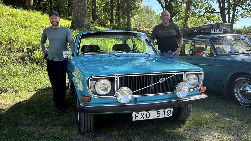 Christoffer och Peter äger en gammal Volvo ihop – "drömbil"