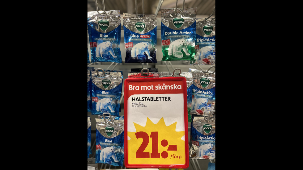 Ica Kvantums gliring – gav tusen halstabletter: ”Bra mot skånska"