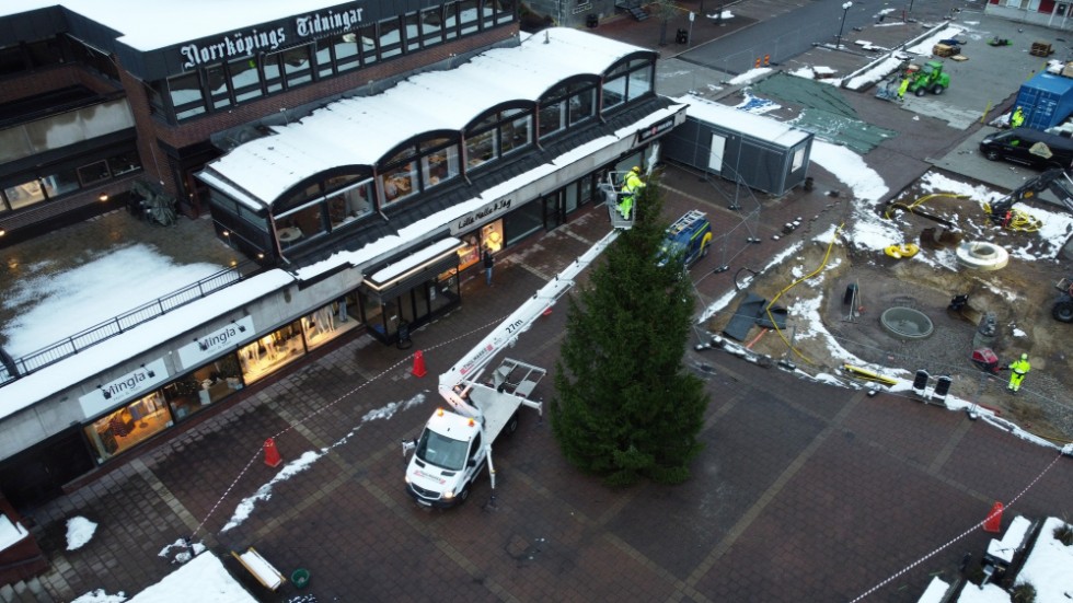 Traditionen på torget var nära att brytas: "Julgranen var i farozonen ...
