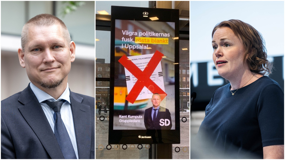Partiets reklamkampanj: "Rösta blankt i folkomröstningen!"