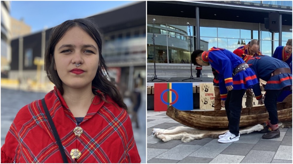 Unga samer i protest på Kirunas gator Sörjde förlorade marker