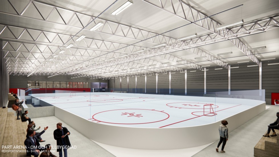 Förslaget – ny ishall: √ B-hall √ Gym √ Löparbanor √ Café √ Se exklusiva bilderna inifrån