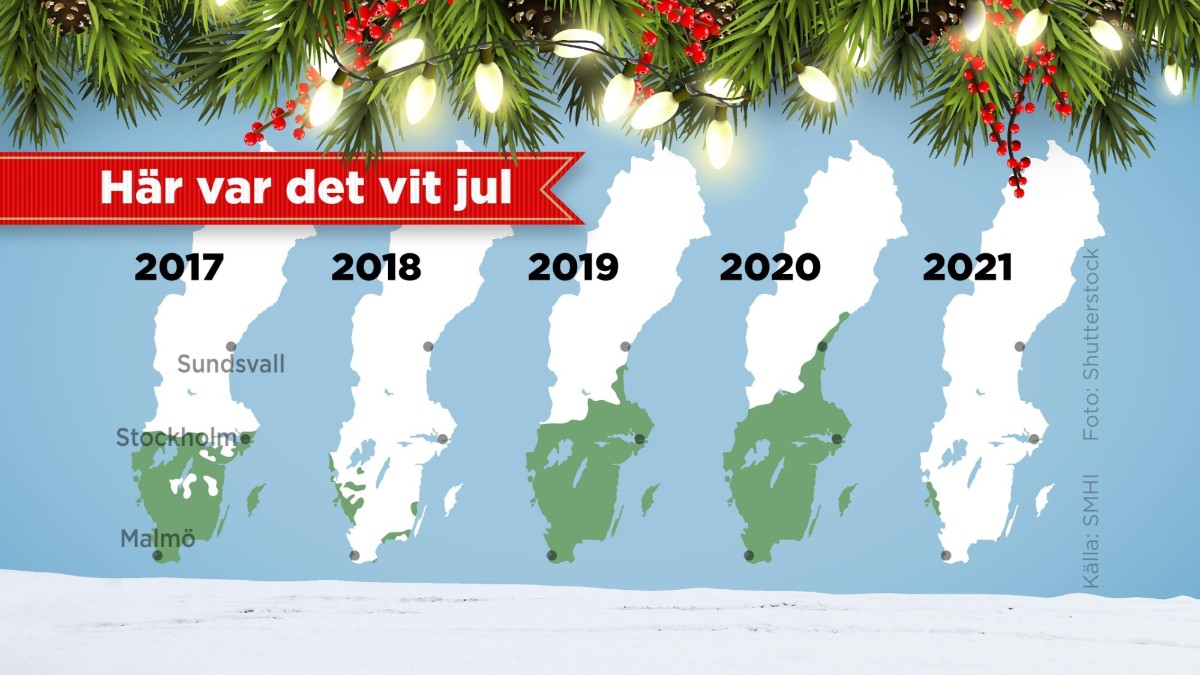 SMHI: Vit jul i Svealand och Norrland
